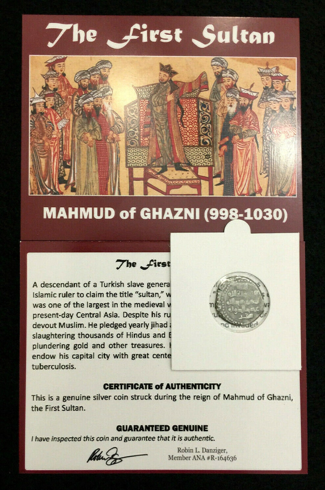 The First Sultan Certified Silver Coin of Mahmud of Ghazni 998-1030 - Etsy
