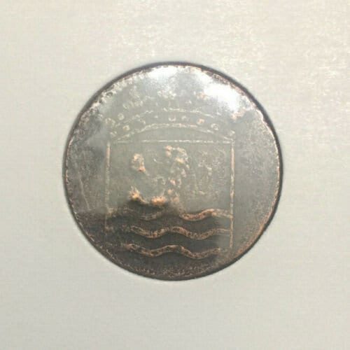First New York Penny VOC Copper Coin 1700s COA & History and Holder and ...