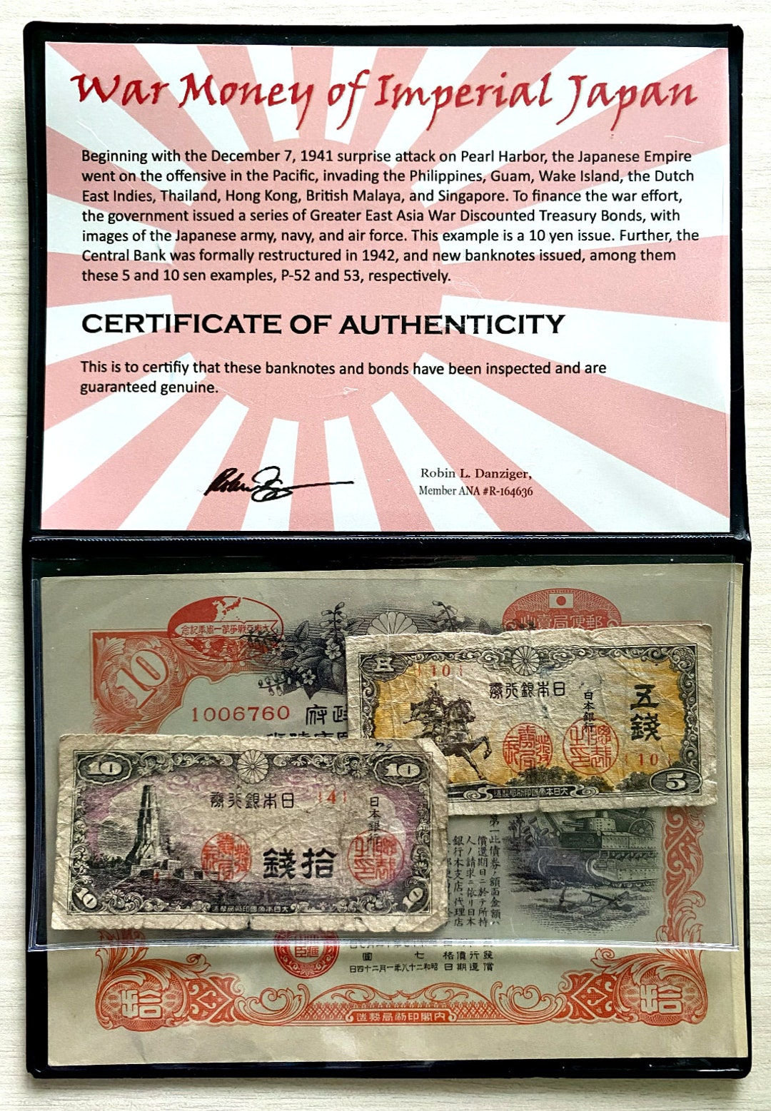 War Money of Imperial Japan 2 Banknotes & 1 East Asia War Discounted ...