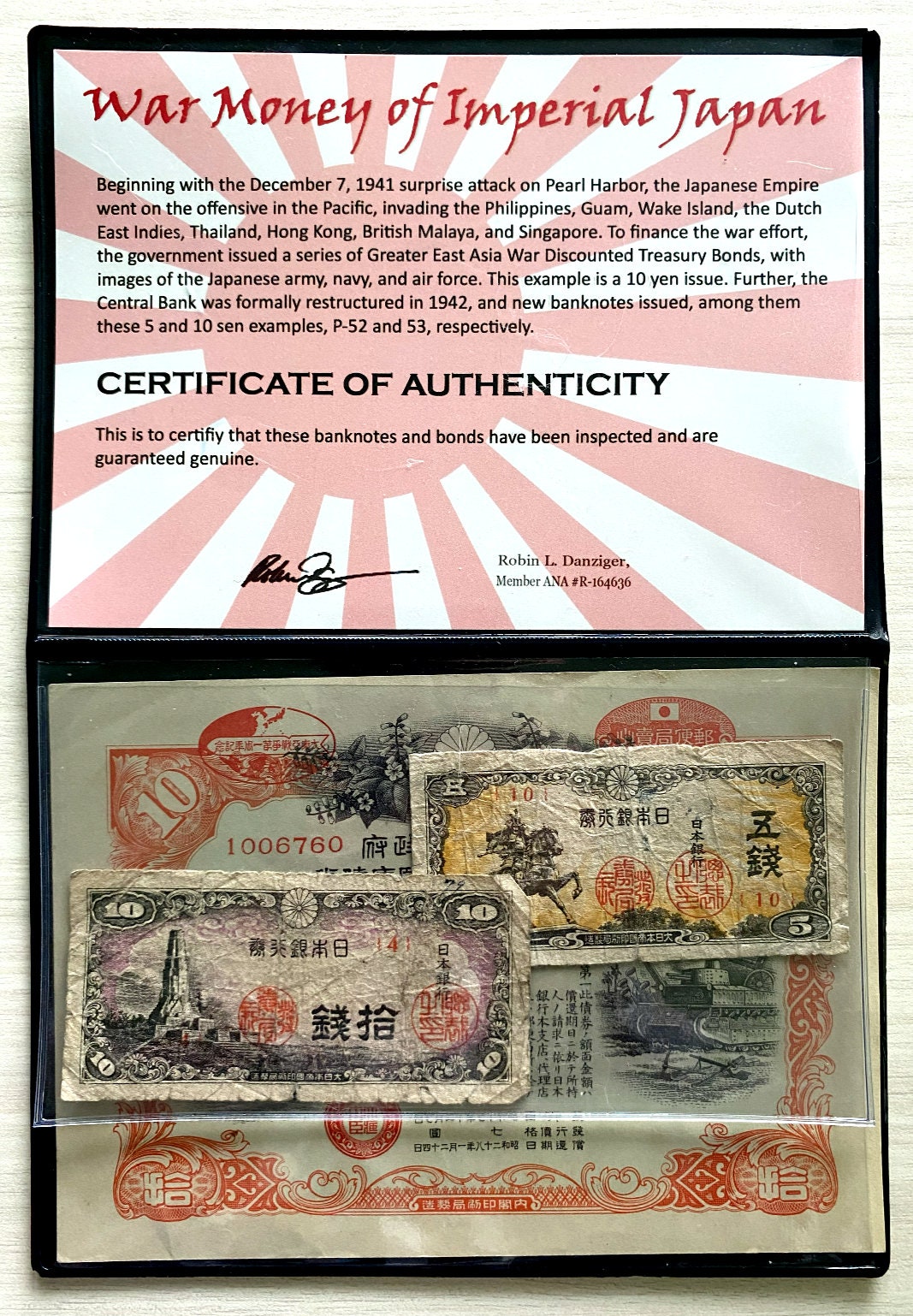 War Money of Imperial Japan 2 Banknotes & 1 East Asia War Discounted ...