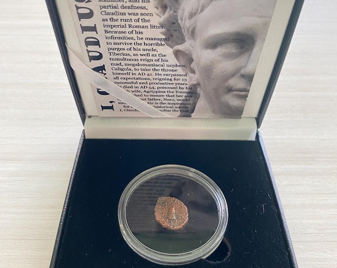 Claudius I Ancient Roman Bronze Coin 41 AD COA and History and Capsule ...