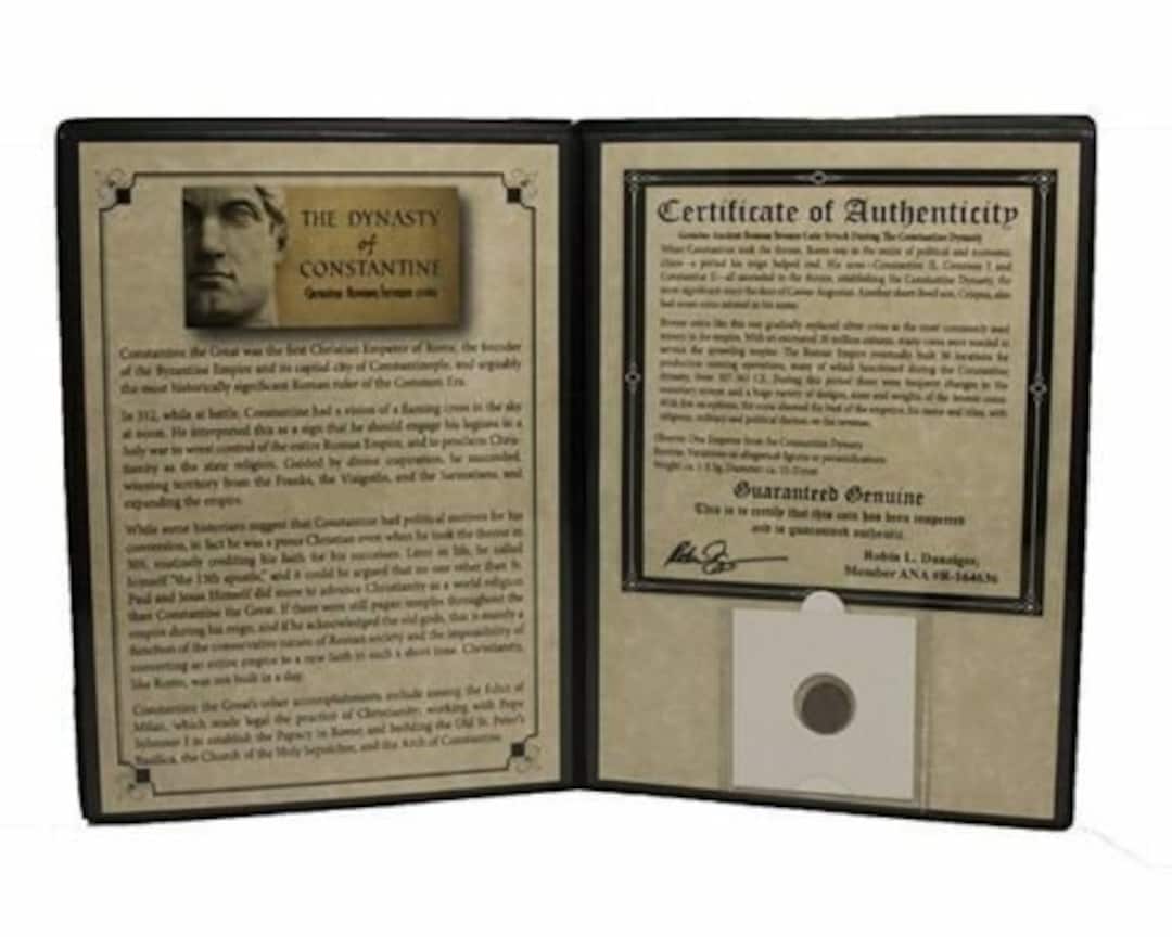 Constantine Dynasty Genuine Roman Bronze Coin SOA and History & Album ...