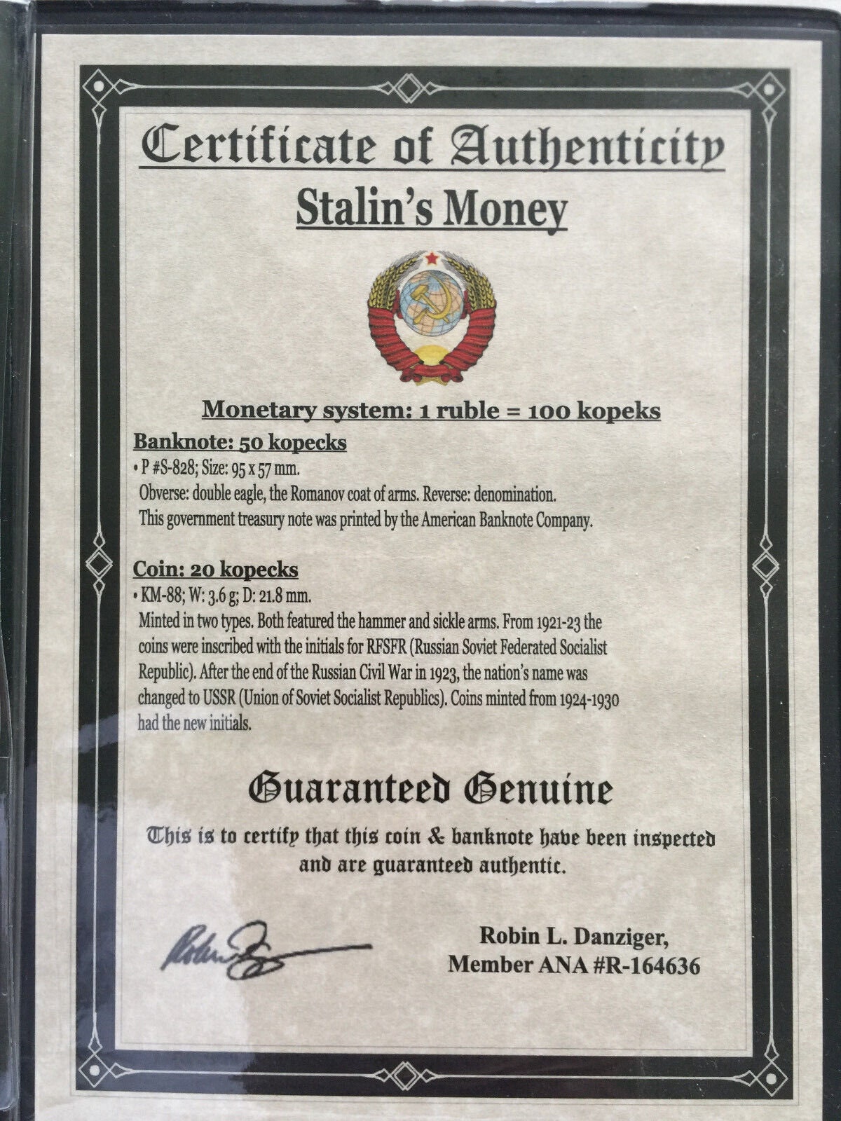 Joseph Stalin 50 Kopek Banknote 20 Kopek Coin SOA and History - Etsy