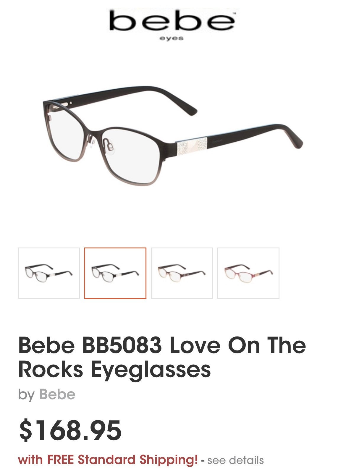 Bebe Optical & Bebe/swarovski Crystals Designer Glasses Eyewear ...