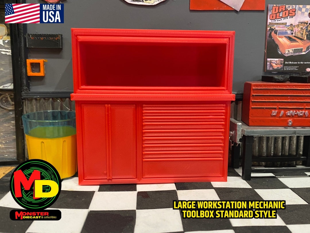 1:18 Scale Workstation Style Mechanic Toolbox Model With Open - Etsy