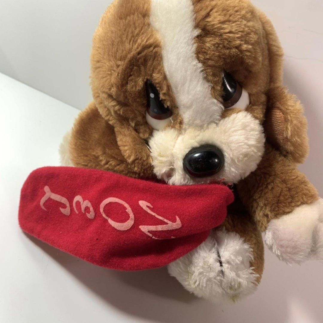 Vintage Applause Sad Sam Jr Basset Hound Puppy Dog Plush Noel Stocking ...
