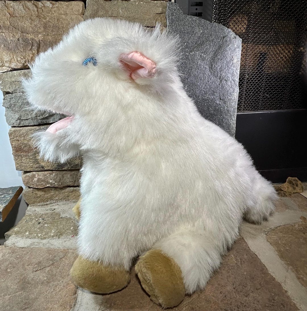 Lucy’s Toys Large White Fluffy Blue Eyed Sheep Hand Puppet - Etsy