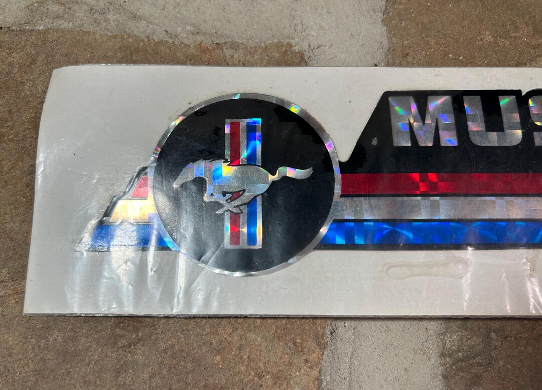 Vintage Reflective Mustang Sports Muscle Car Auto Decal Chroma Graphics ...