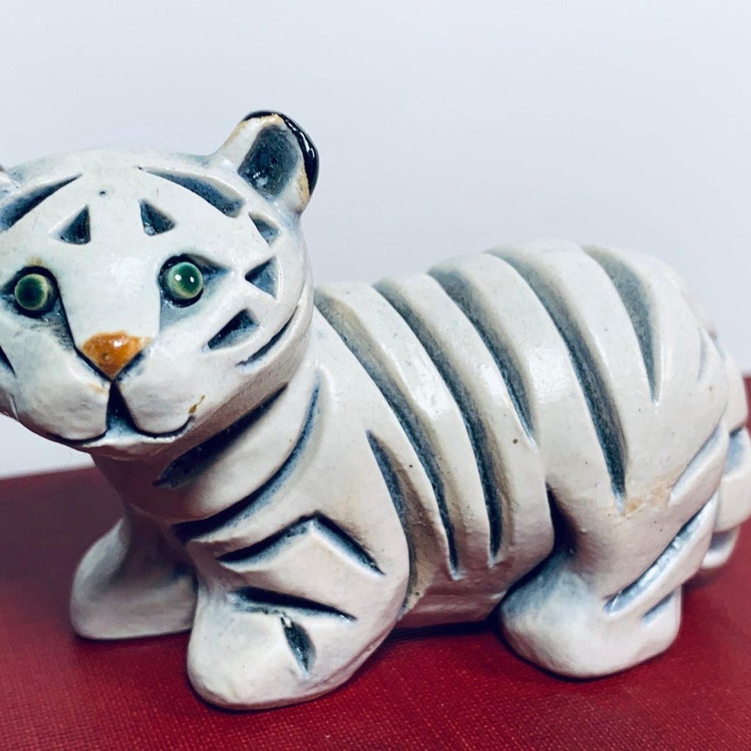 De Rosa Rinconada White Bengal Tiger Cub Figurine - Etsy