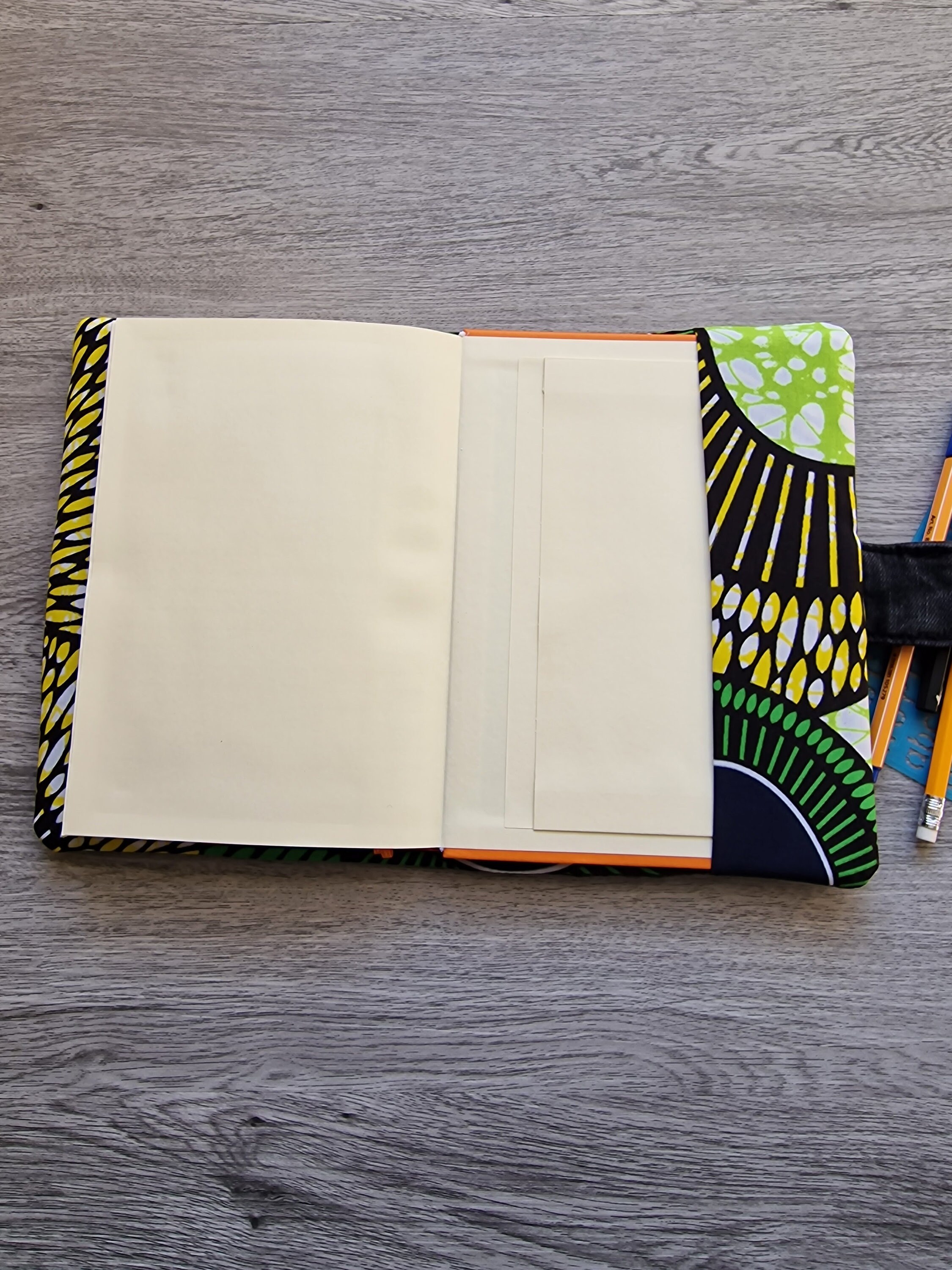 Denim Fabric Book Cover A5 Notebook, Upcycled Jeans A5 Journal ...