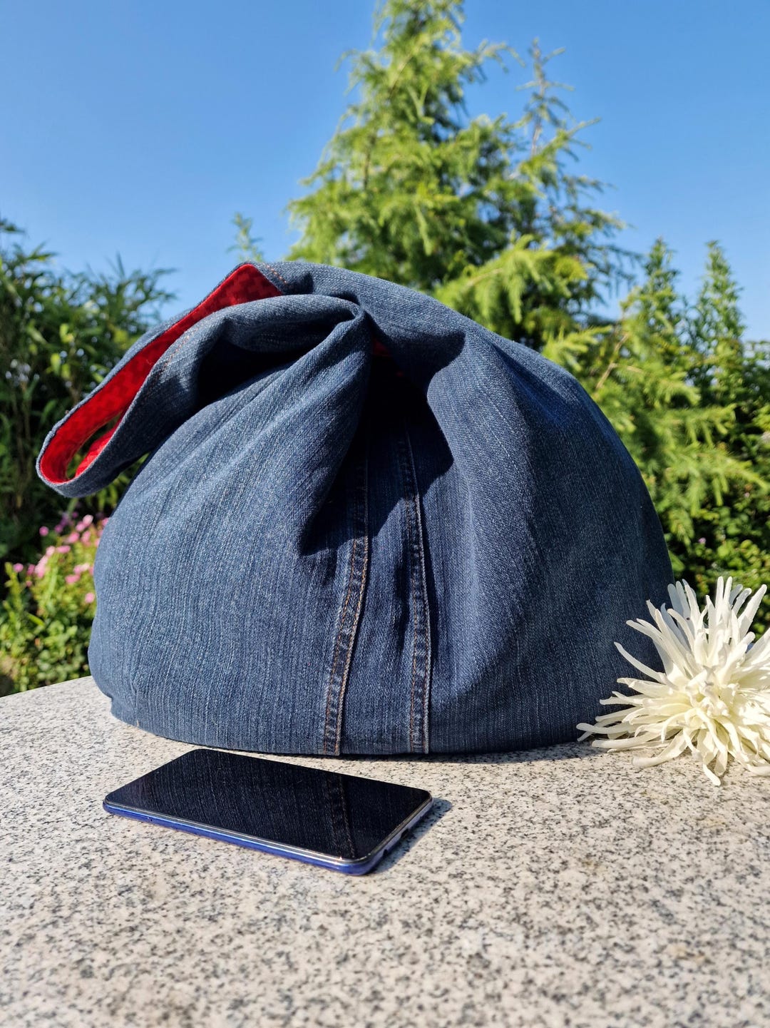 Slouchy Denim Hobo Shoulder Bag, Upcycled Blue Jeans Multipurpose ...