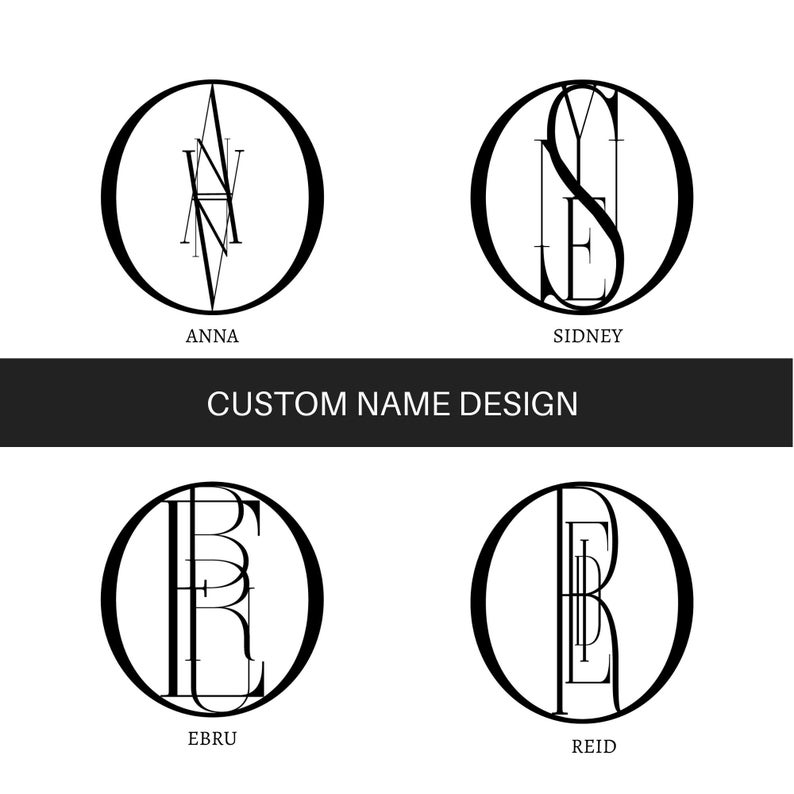 Logo in Circle Custom Name Design Basic Name Logo Digital - Etsy