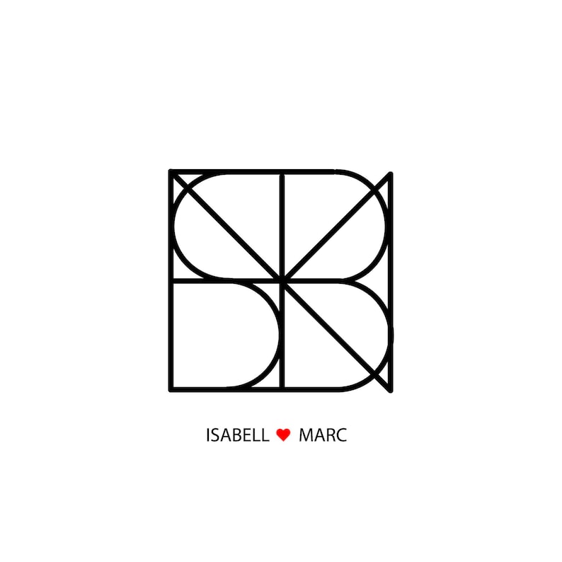 Name Tattoo / Minimal Logo / Custom 2 Names and 1 Logo / Monogram ...