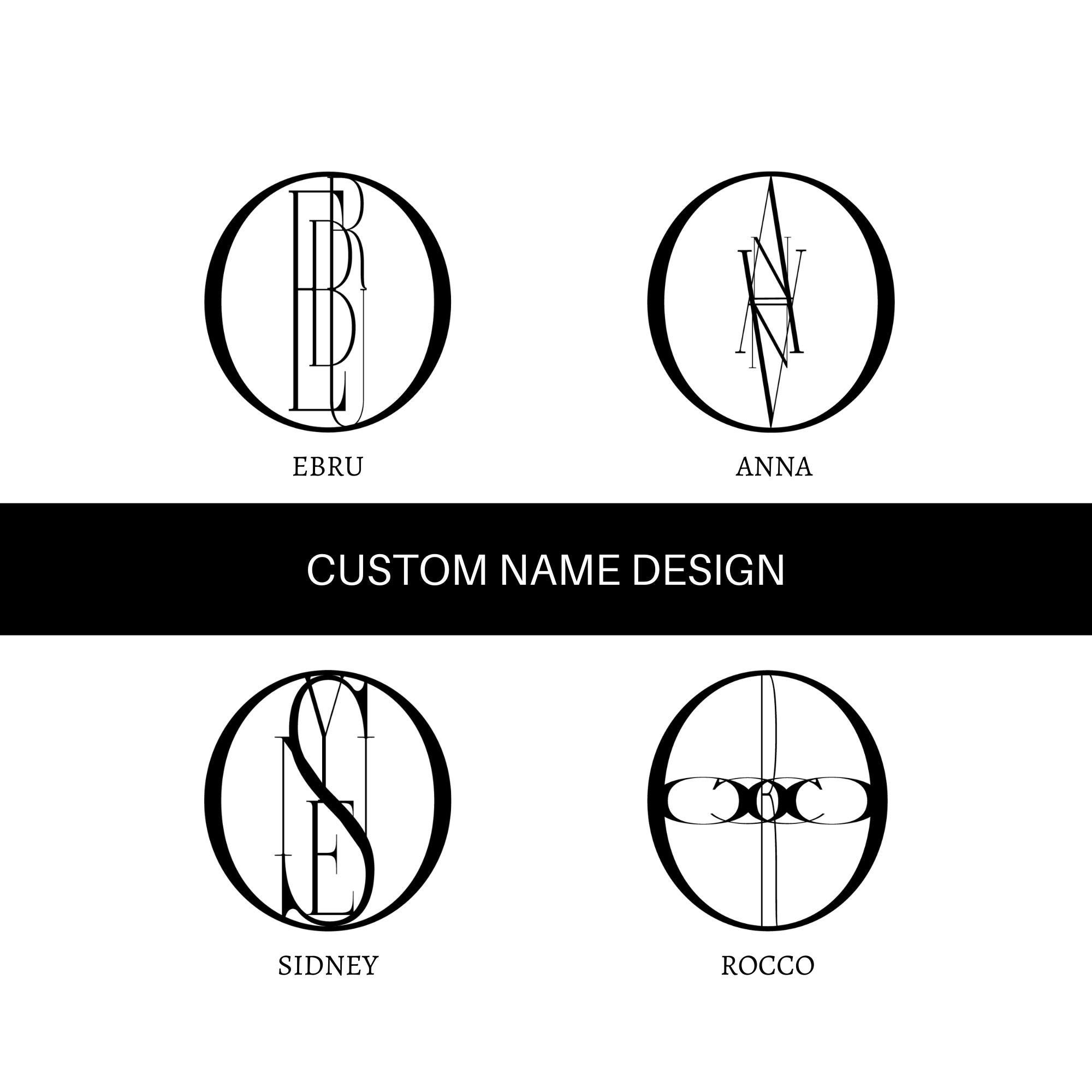 Custom Name Design, Name Tattoo, Custom Letter Tattoo, Logo in Circle ...