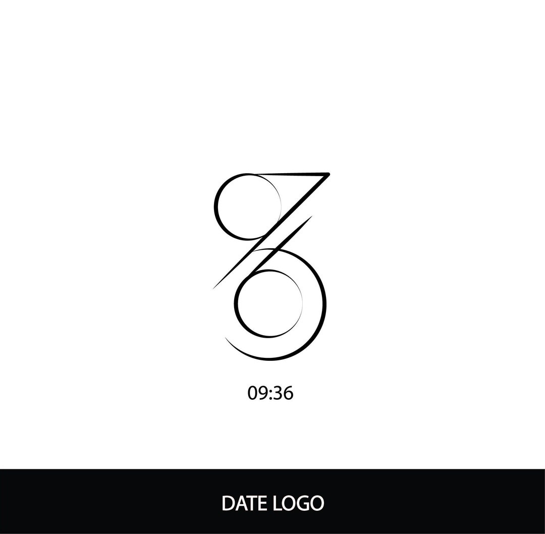 Number Logo, Date and Time Logo, Custom Logo, Personalized Date Tattoo ...