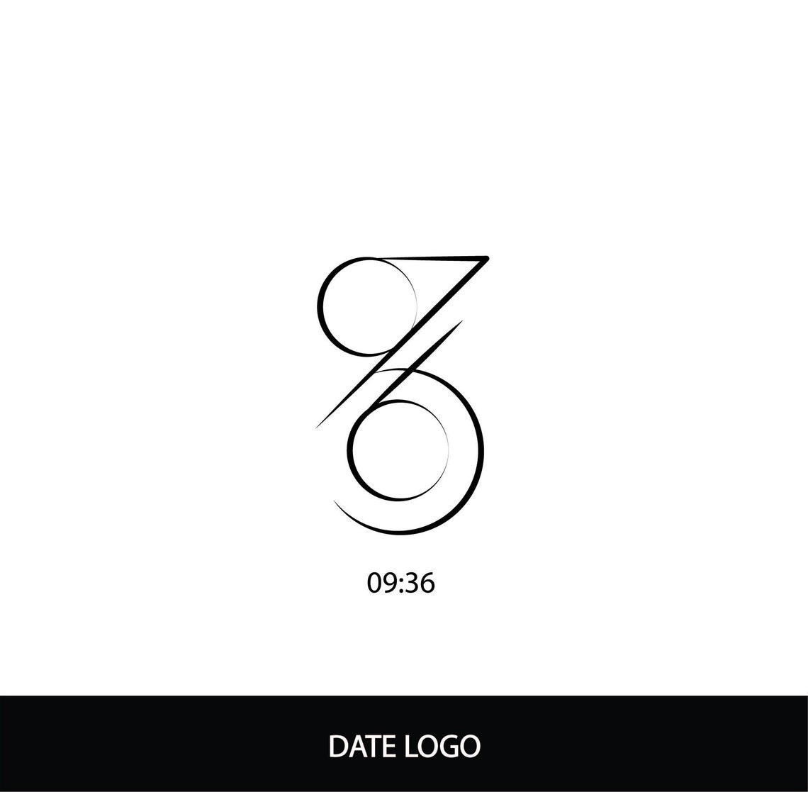 Number Logo, Date and Time Logo, Custom Logo, Personalized Date Tattoo ...