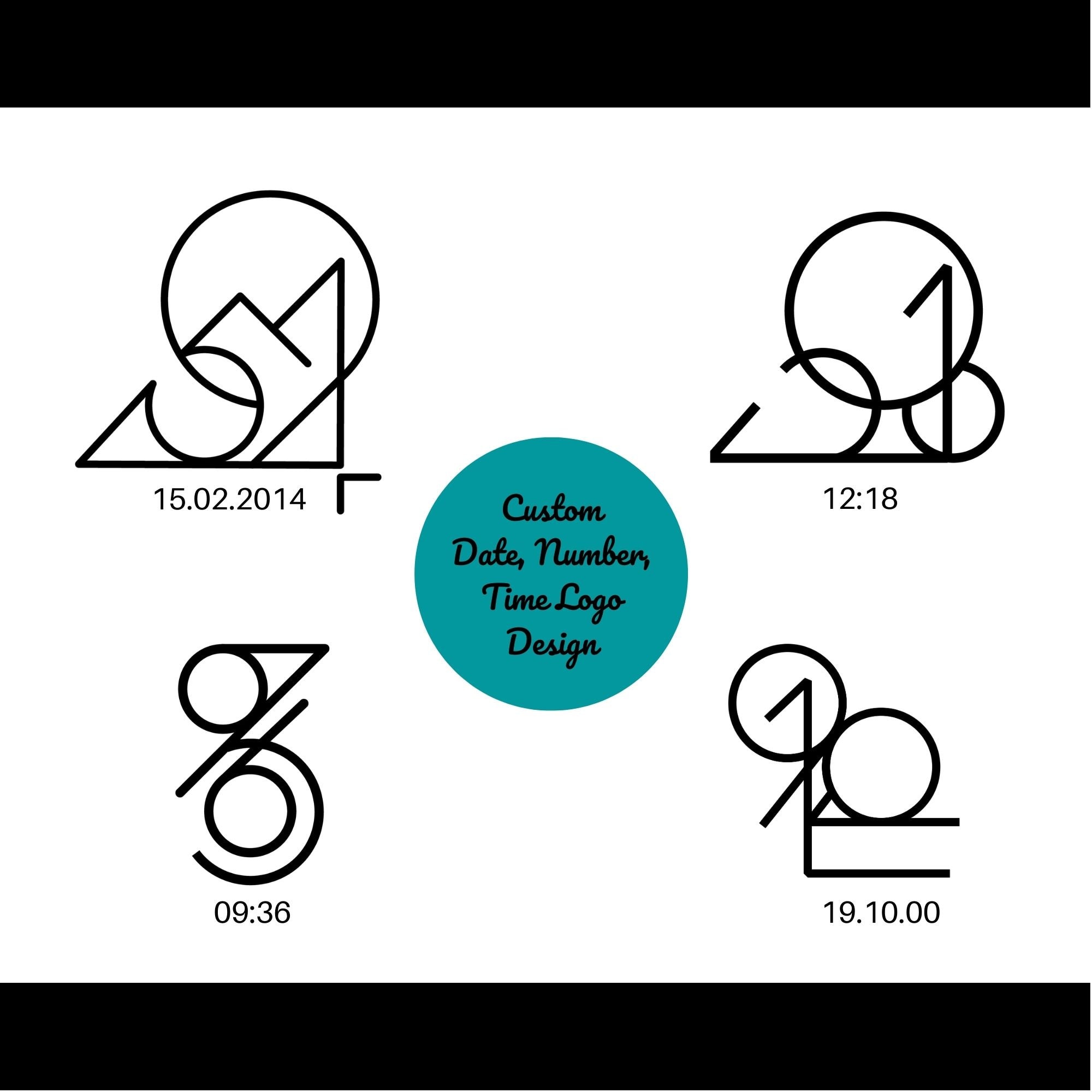 Number Logo, Date and Time Logo, Custom Logo, Personalized Date Tattoo ...