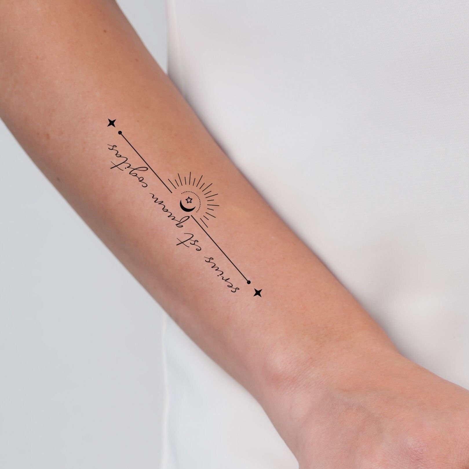 Custom Tattoo With Custom Text / Personalized Minimal Wrist, Hand ...
