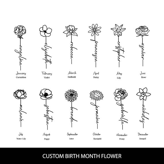 August Birth Month Flower Tattoo