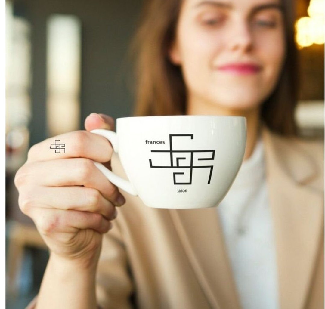 Custom Two Names One Logo / Small Letters Monogram / Personalized ...