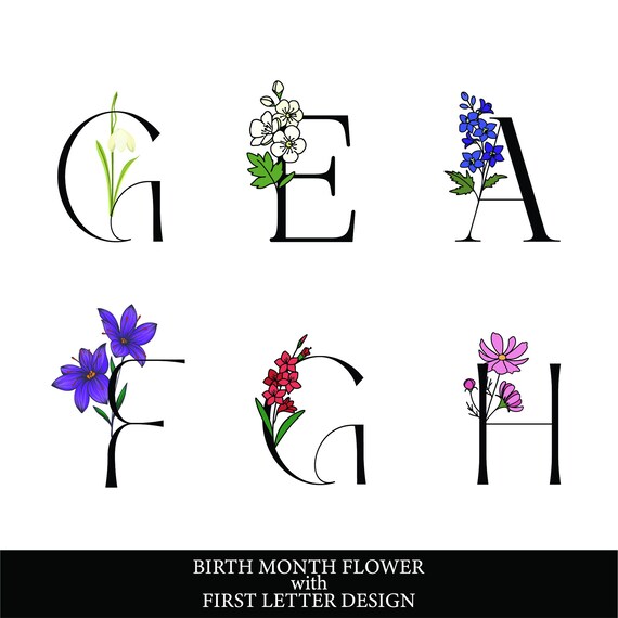 1d Floral Logo Floral Logo Circle Floral Logo Flower Logo Round Floral
