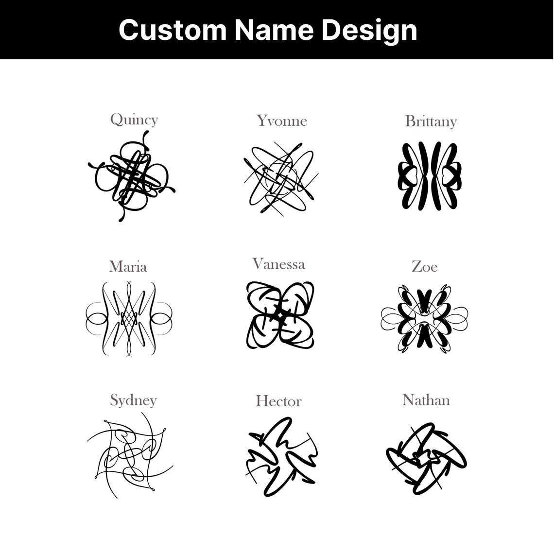 Abstract Custom Name or Letters Logo / Aesthetic Emblem / One Letter ...