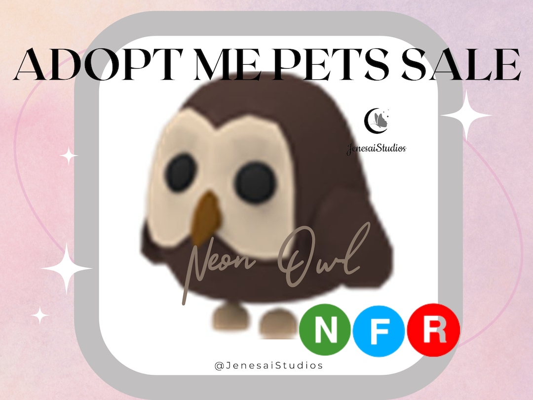 Adopt Me Neon Owl NFR Owl Legendary Pet Roblox Adopt Me - Etsy UK