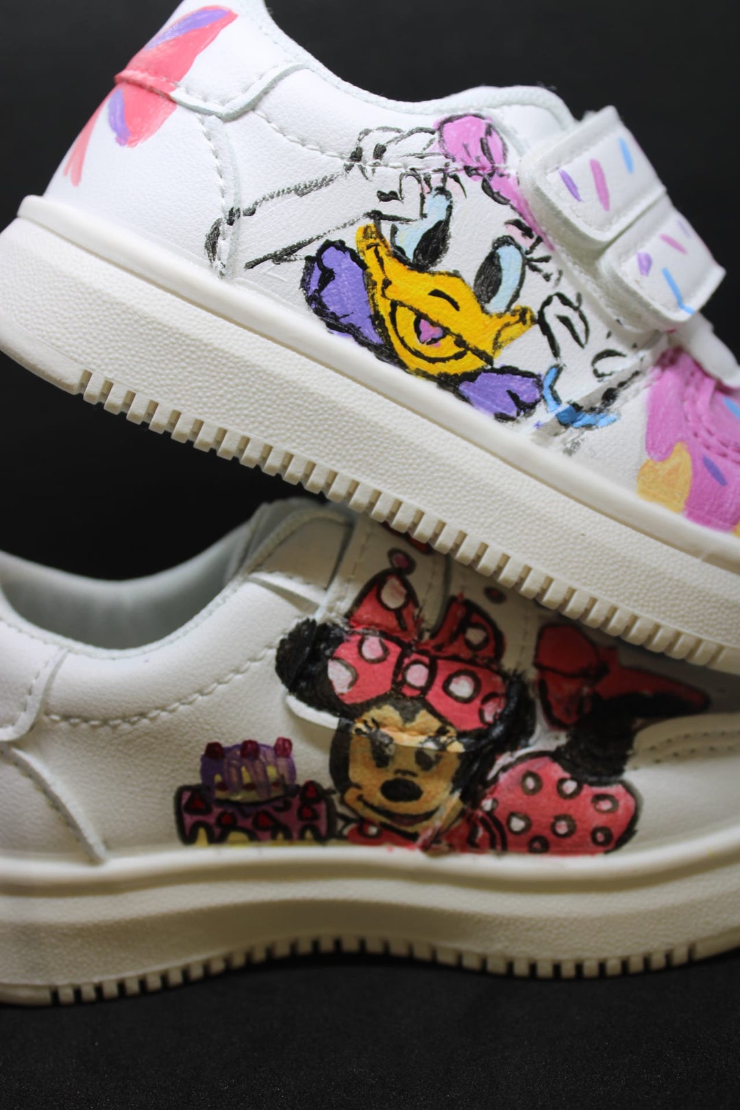 Custom Minnie Mouse and Daisy Duck Kids Shoes - Etsy