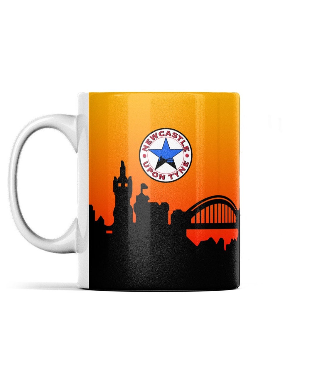 Newcastle Retro 1996 Kit Mug Tyne Bridge Sunset Brown Ale Logo NUFC ...