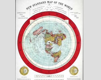 HD REMASTERED Gleason's New Standard Map of the World 2023 Flat Earth ...