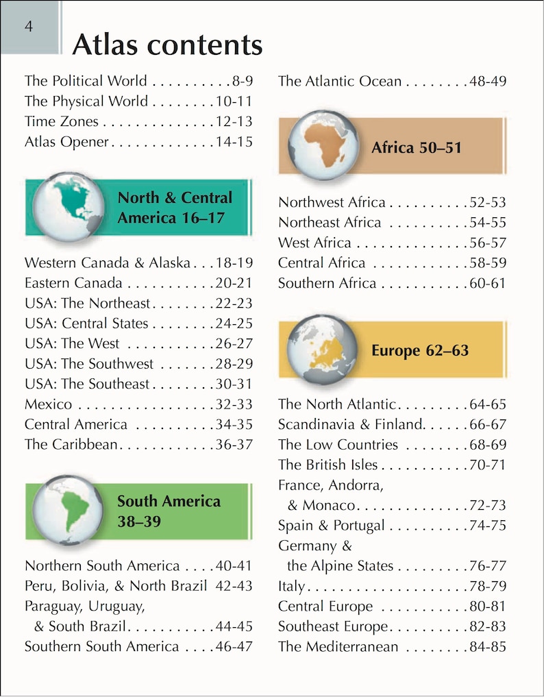 10 Different World Map Digital Printable Posters + DK World Atlas Pdf ...