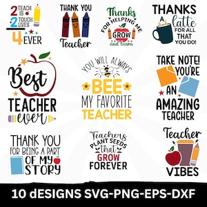 Teacher SVG Bundle, Teacher Appreciation Svg, Teacher Svg Bundle ...