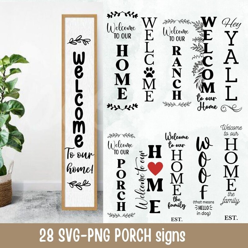 Vertical Welcome Svg - Etsy