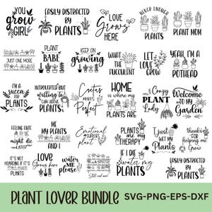 Plant Lover SVG Bundle, Plant Svg, Plant Quotes Svg, Houseplant Svg ...
