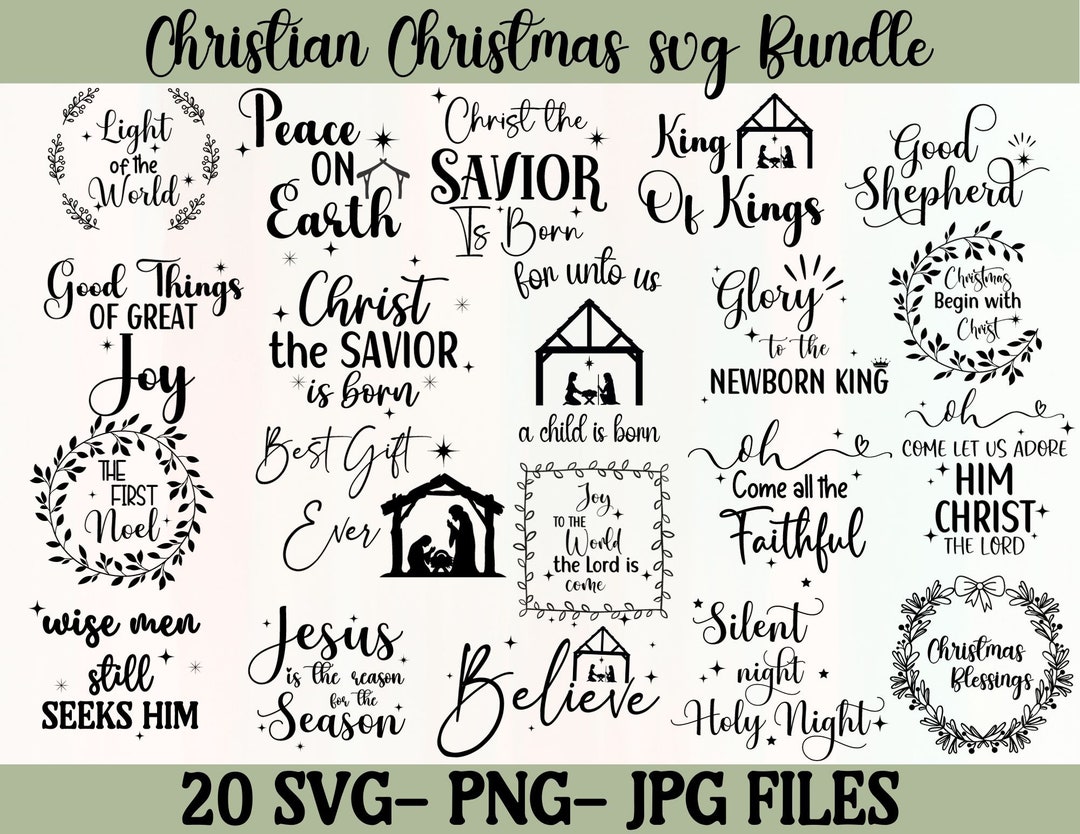 Christian Svg Bundle, Religious Svg, Scripture Svg, Bible Verse Svg ...