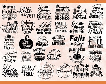 125 Fall Svg, Happy Fall Svg, Fall Svg Bundle, Autumn Svg Bundle, Svg ...