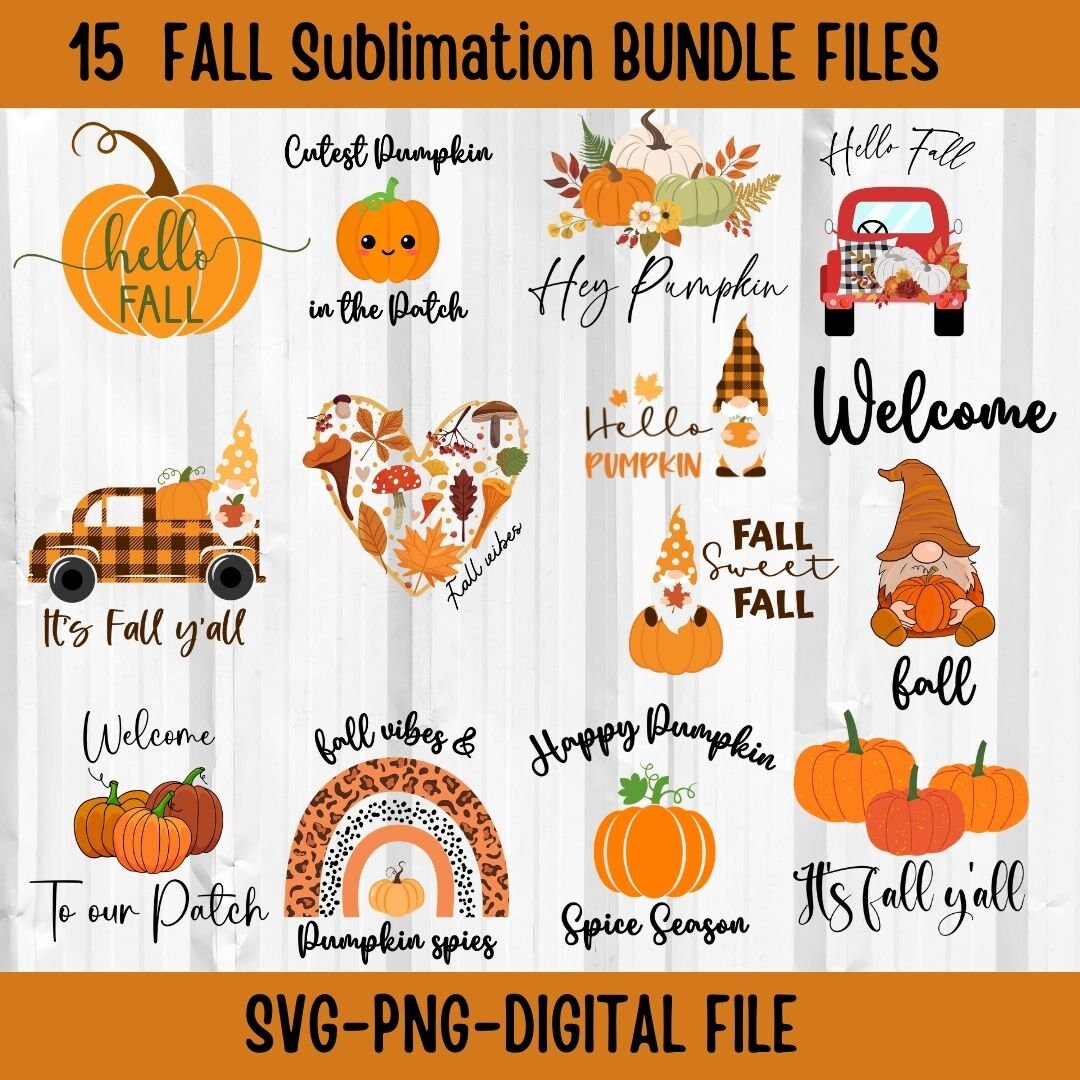 Fall Svg, Sublimation Fall Png, Gnomes Fall Svg, Fall Svg Bundle ...