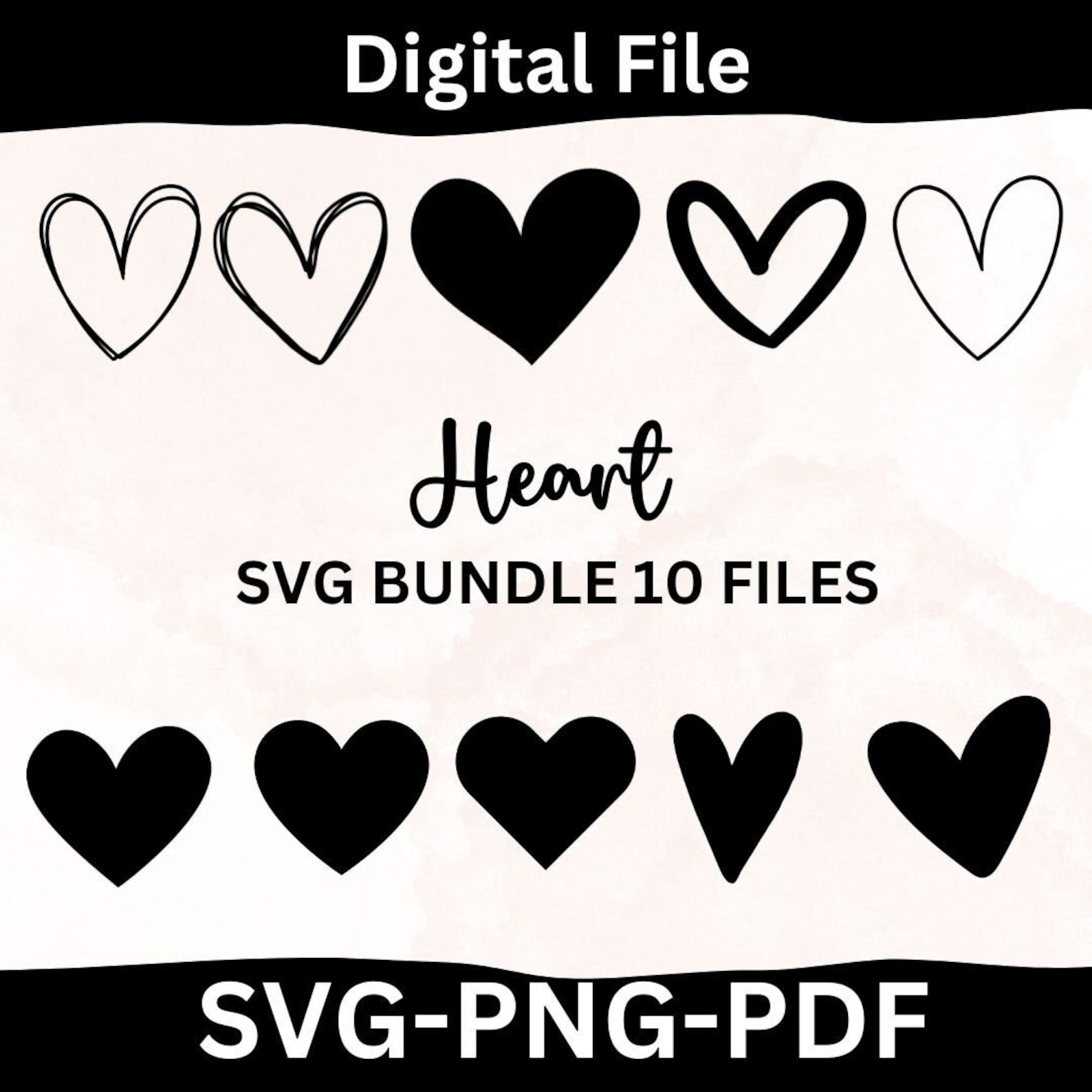 Heart Svg Bundle, Heart Svg, Hand Drawn Heart Svg, Open Heart Svg, Doodle Heart Svg, Sketch ...
