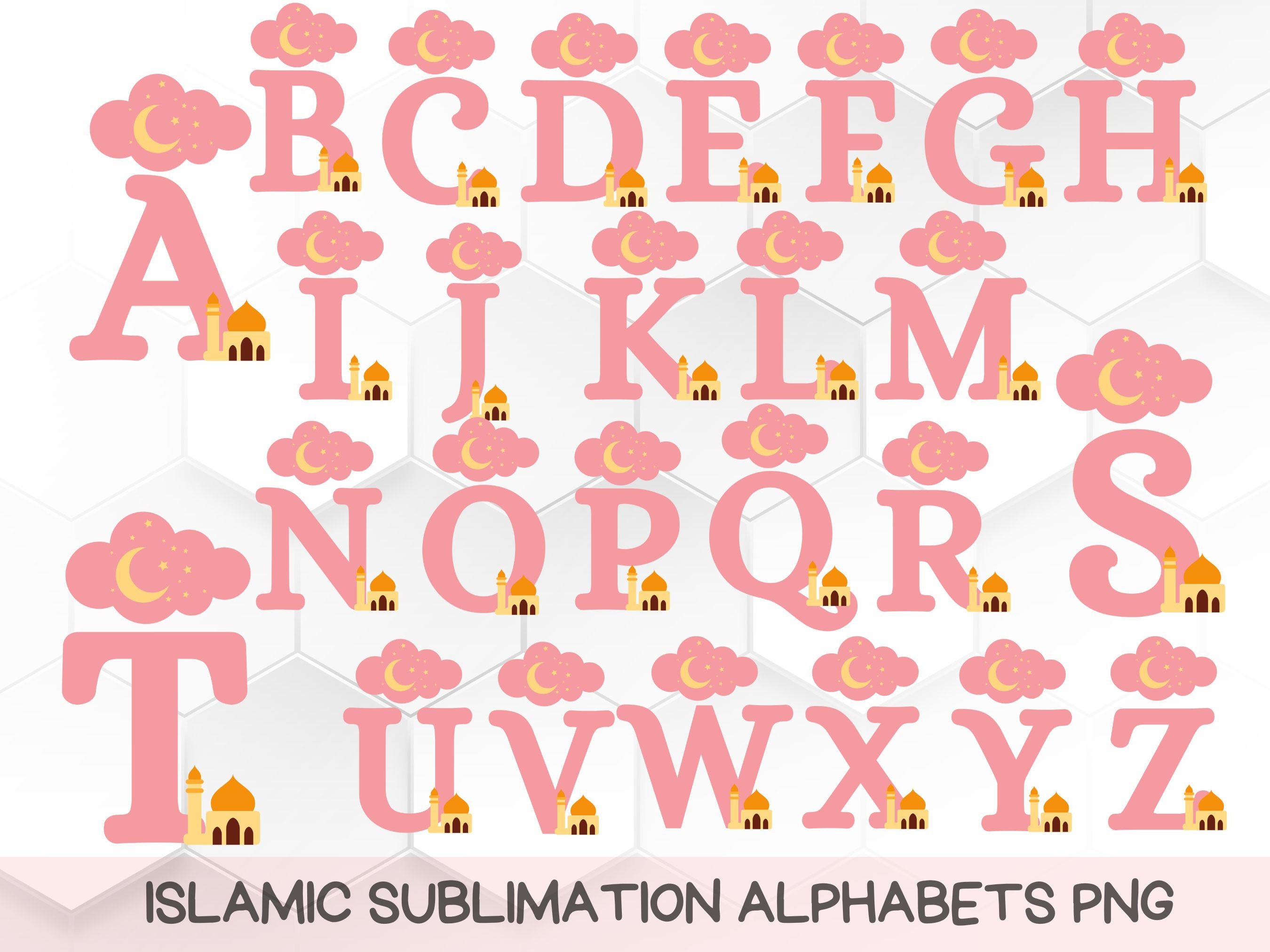 Islamic Sublimation Alphabets Png, Eid Mubarak Png, Ramadan Mubarak Png ...