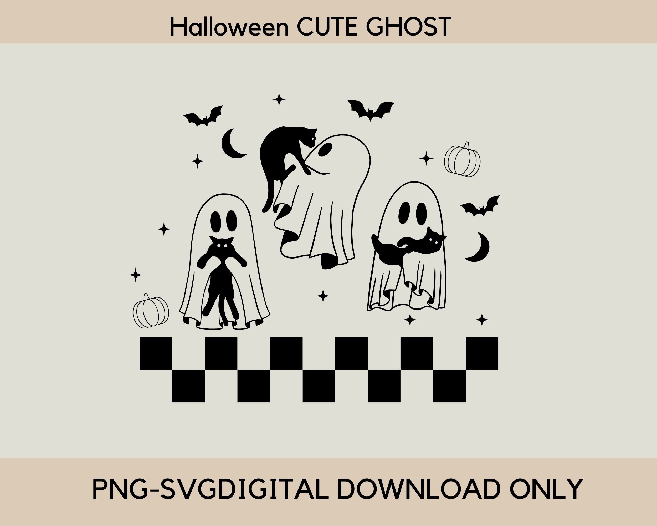 Halloween Cat Ghost SVG Cute Ghost SVG Sheet Ghost SVG Cat - Etsy