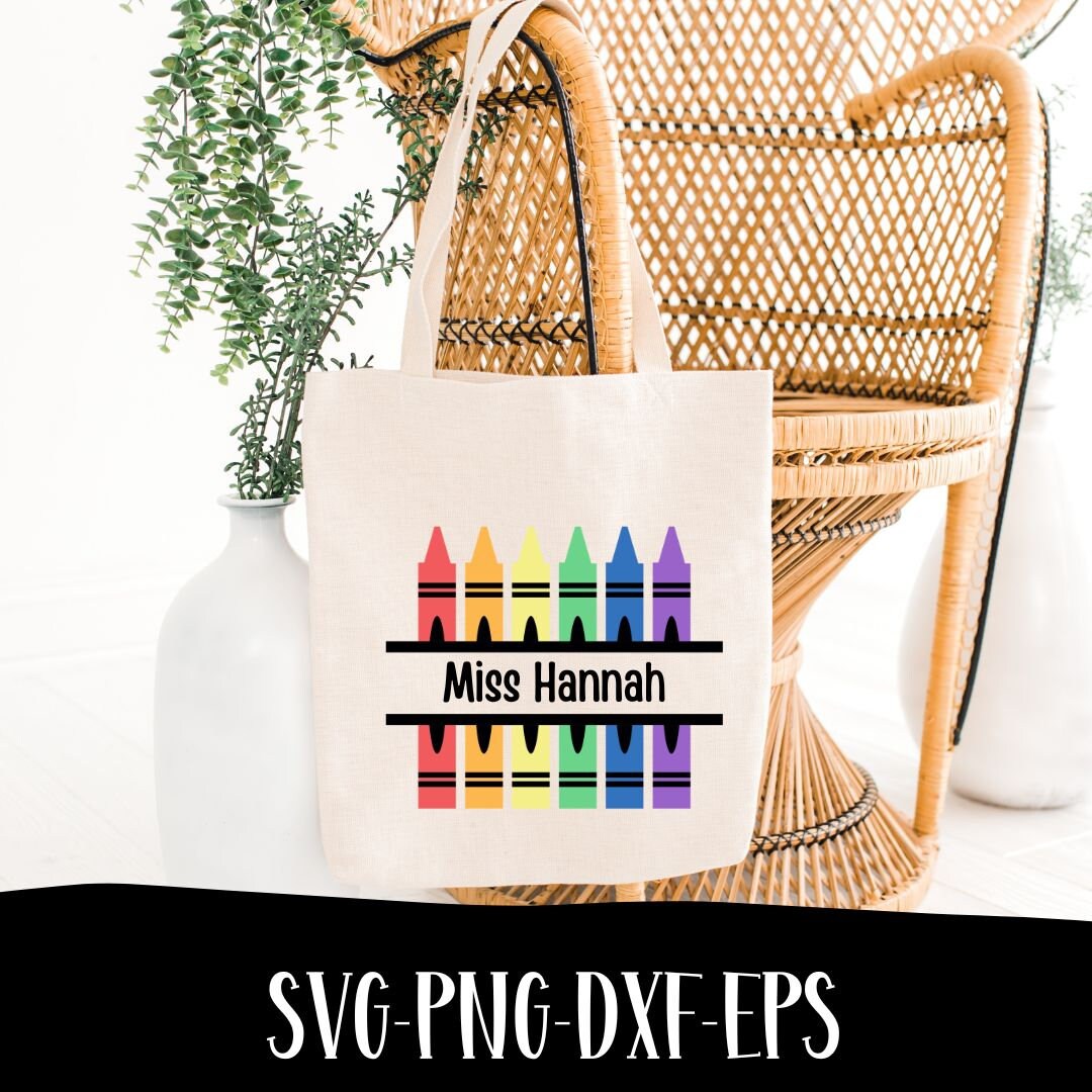 Crayon Split Monogram SVG Crayon Svg Crayon Split Monogram - Etsy