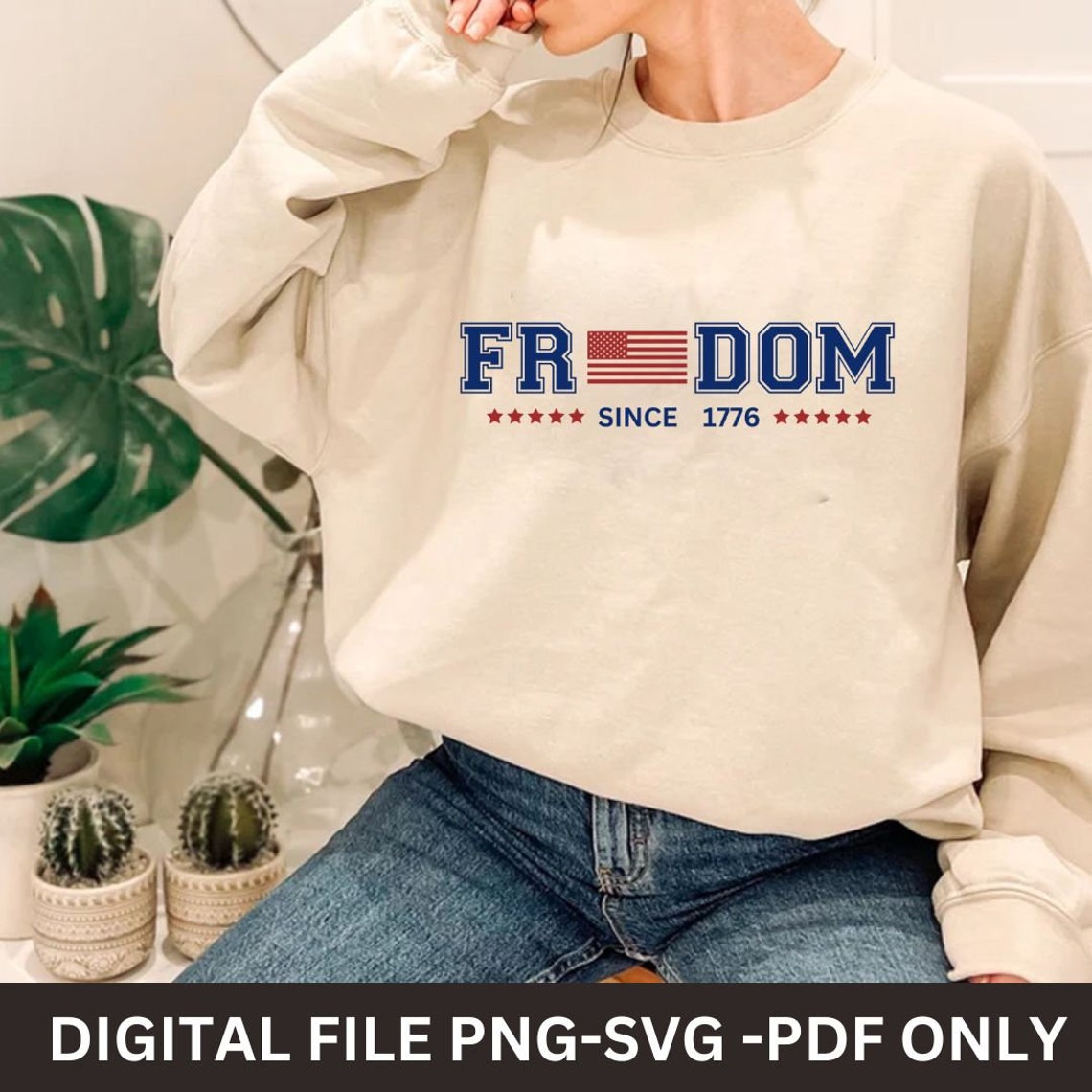 Freedom USA Flag Svg 4th of July Svg USA Svg Png Fourth of - Etsy