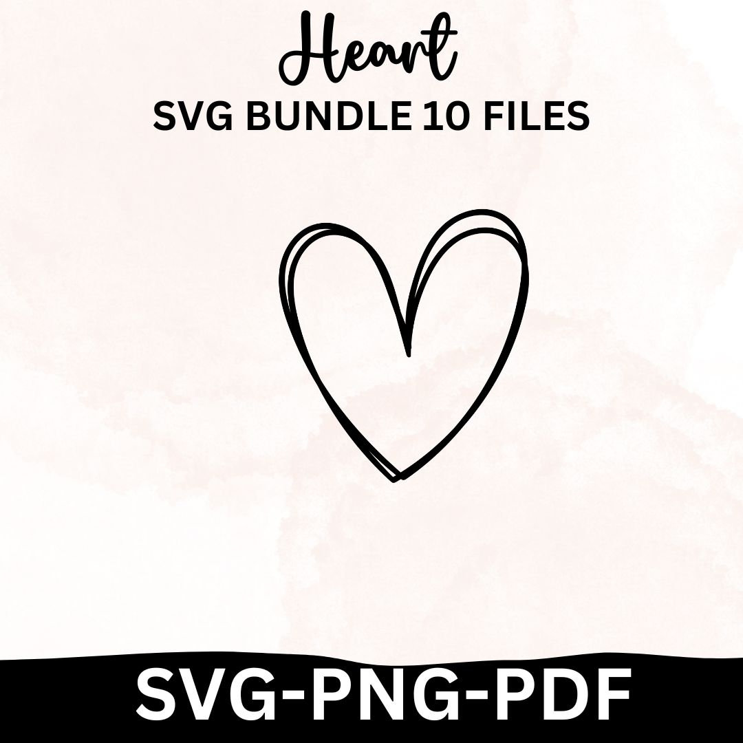 Heart Svg Bundle Heart Svg Hand Drawn Heart Svg Open Heart - Etsy