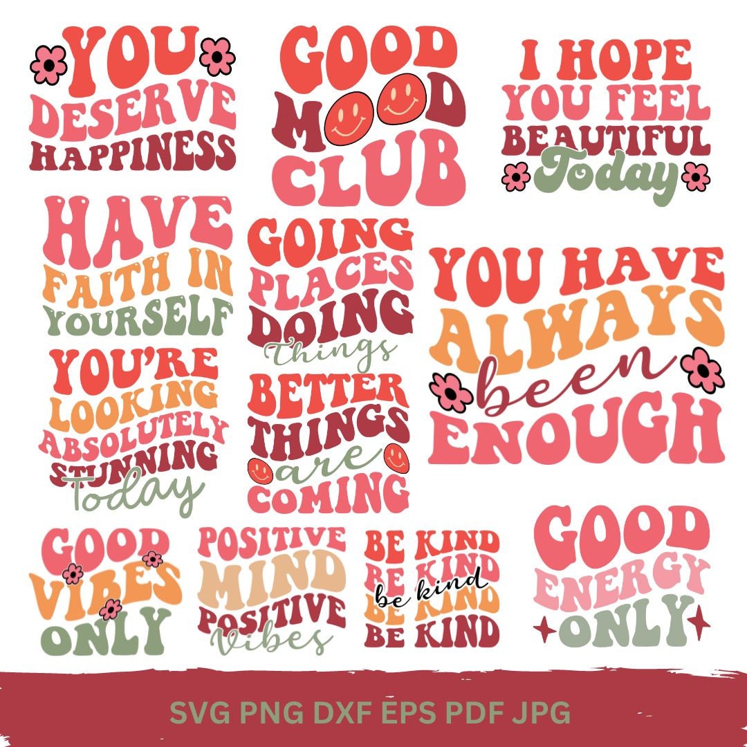 Groovy Svg Bundle Boho Svg Hippie Svg Aesthetic Svg - Etsy