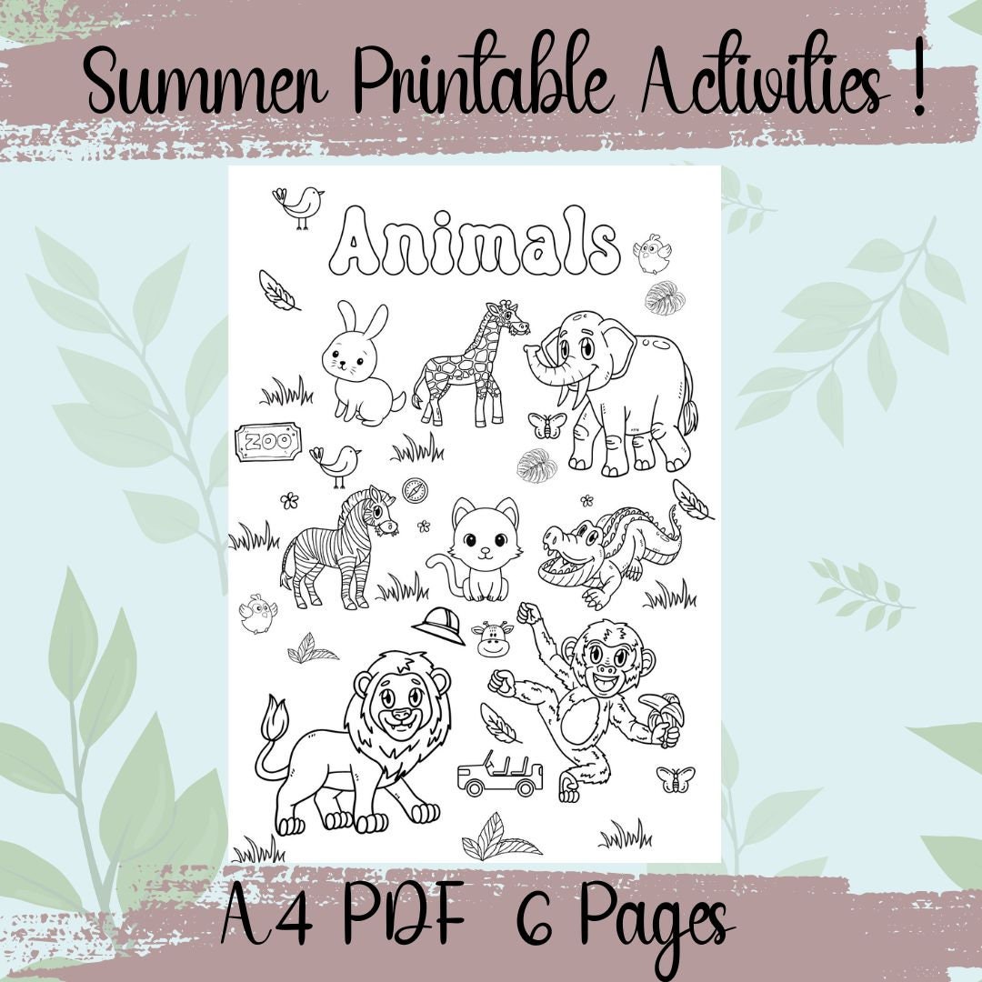 Kids Printable Colouring Sheets Coloring Pages for Kids Fun - Etsy