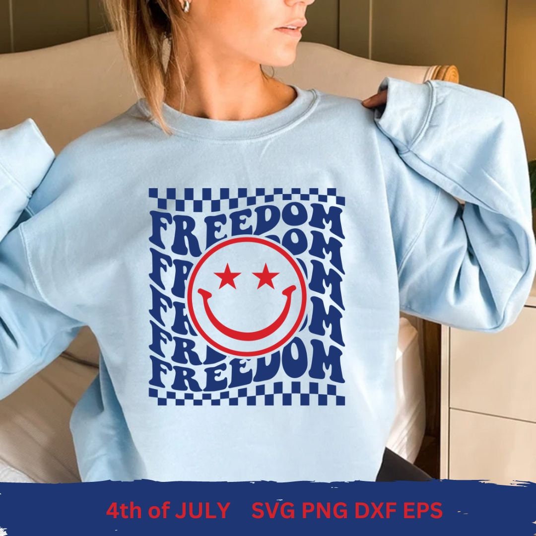 Freedom SVG, American Babe Svg, Happy Face Svg, 1776 Svg, 4th of July ...