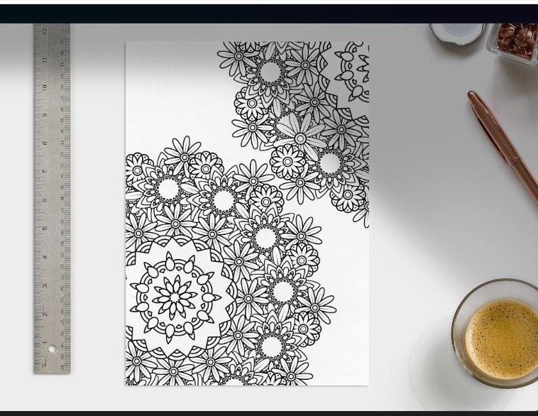 Flower Coloring Pages 78 Pages Floral Pages Flower to - Etsy
