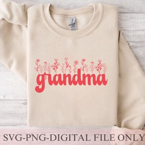 Grandma Floral Svg, Grandma SVG, Grandmother Svg, Grandma Life Svg ...