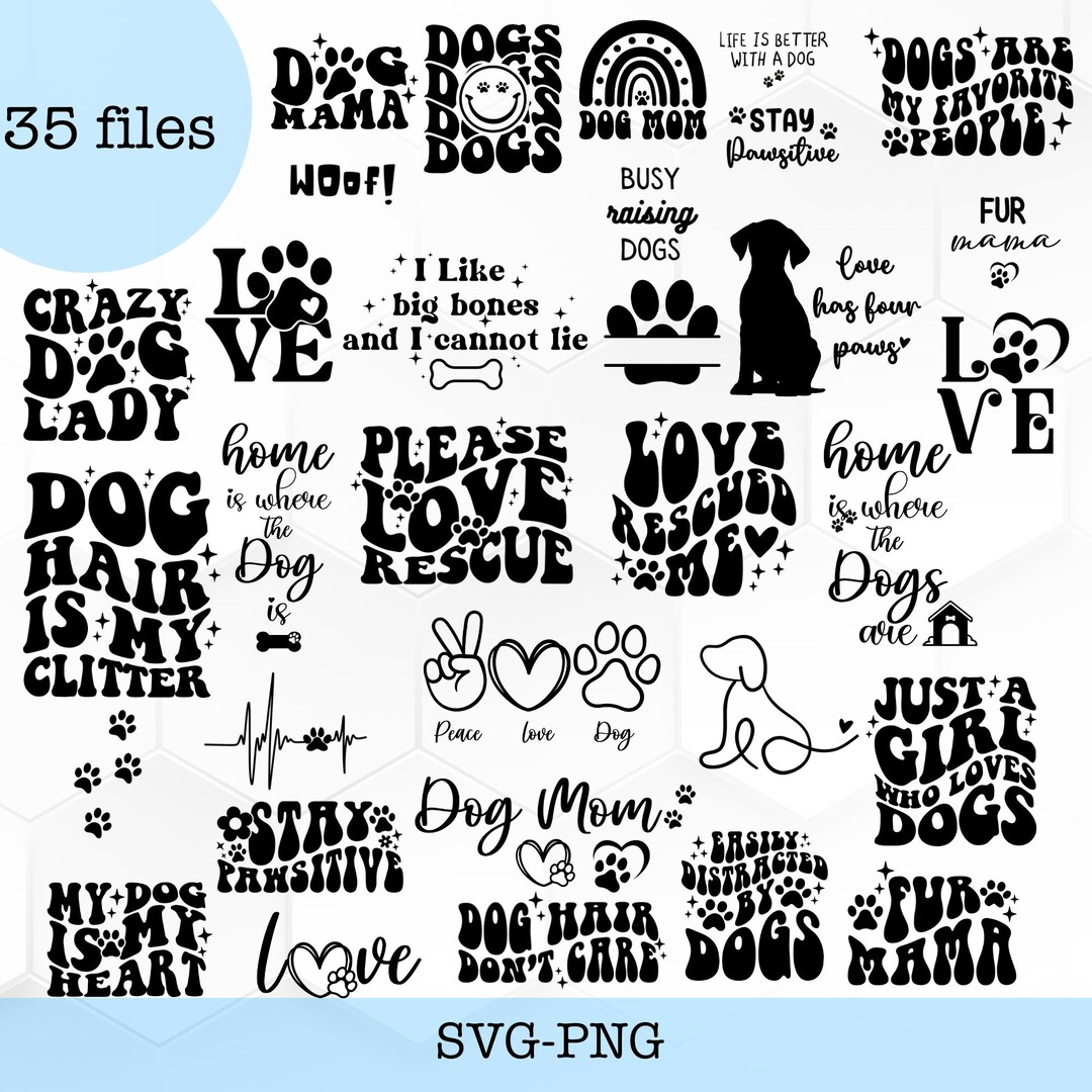 Dog Sign Bundle Svg, Dog Svg Bundle, Dog Mom Png, Funny Dog Svg, Cute ...