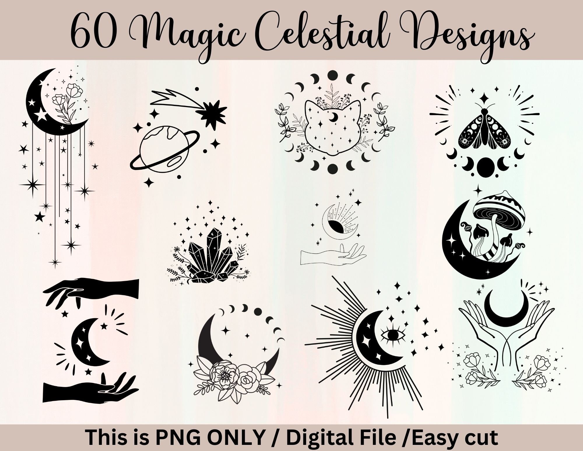 Magic and Celestial Png Bundle, Celestial Bundle PNG ,celestial Girls ...